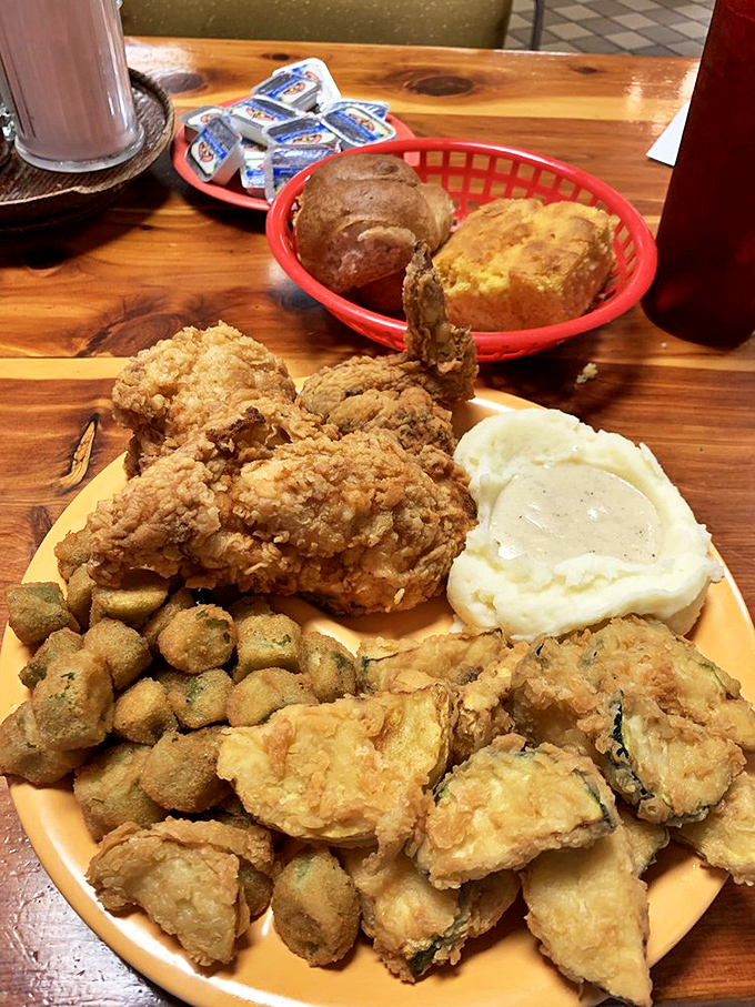 This isn't just fried chicken &ndash; it's edible nostalgia, a time machine on a plate that transports you to simpler, more delicious times.