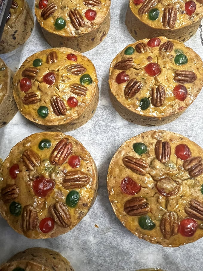 Holiday fruitcakes that defy the bad reputation—studded with pecans and candied cherries, these dense delights might actually get eaten instead of regifted.