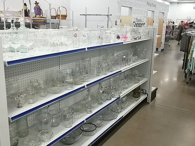 Crystal clear opportunities line these shelves. Each glass has raised toasts to celebrations past and waits patiently for your next "cheers!"