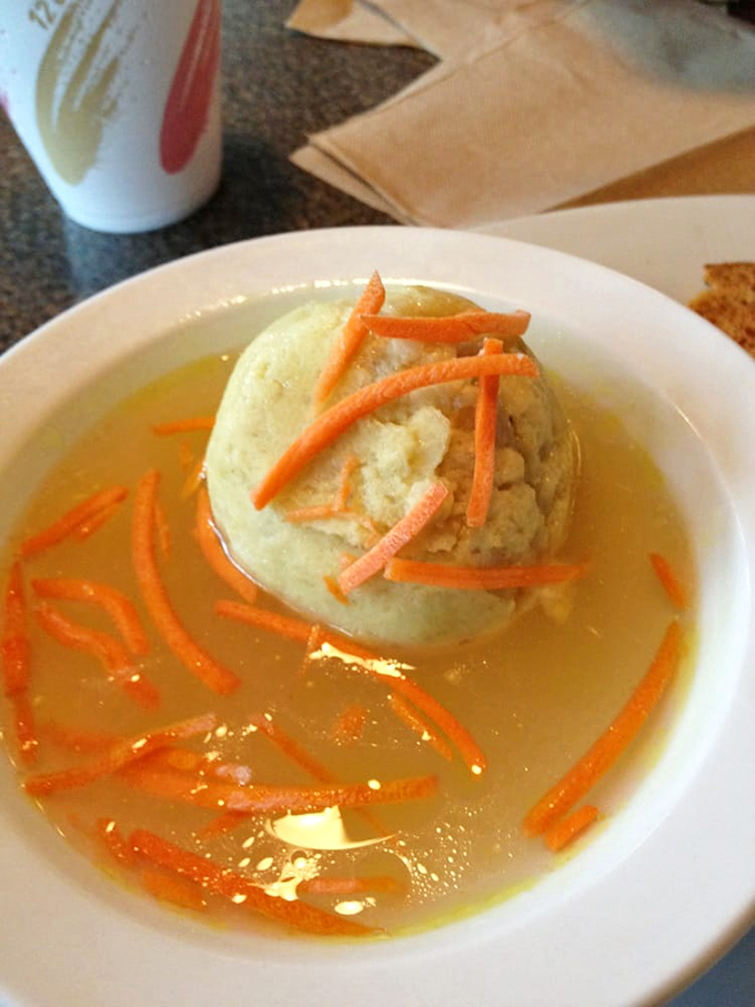 This matzo ball isn't playing around&mdash;it's the heavyweight champion of dumplings, commanding respect and possibly its own zip code.
