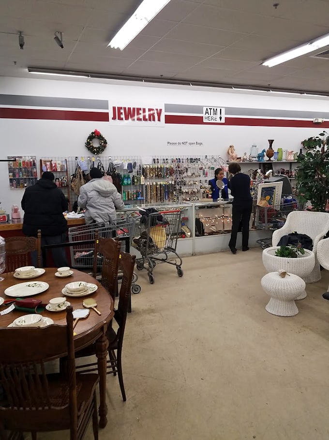 The jewelry counter&mdash;where costume pieces with character await their second act. That brooch could have stories that would make a reality show blush.