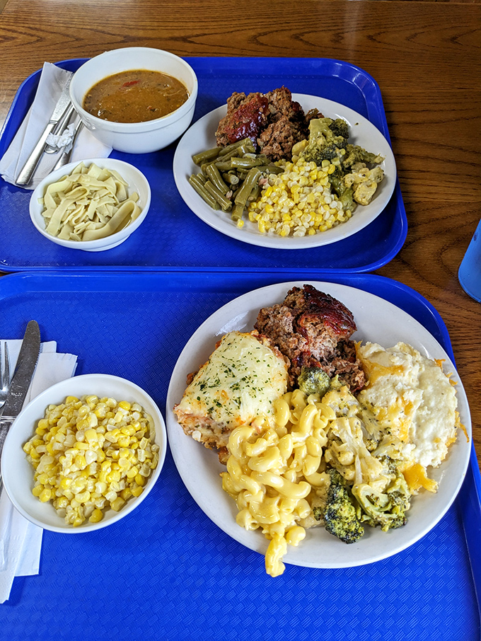 When your plate needs a passport because it's visiting all the comfort food nations at once&mdash;meatloaf as the main destination.