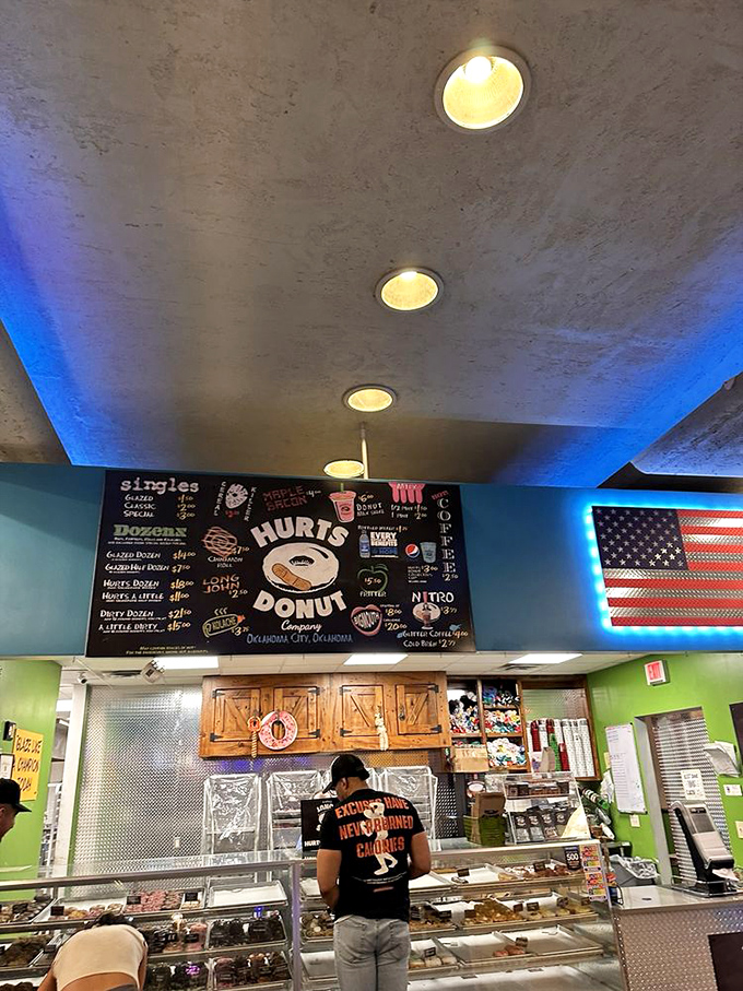 Sometimes the classics demand attention. Like a Broadway diva refusing to leave the stage, Hurts' display case flaunts donuts that could make Homer Simpson weep with joy.