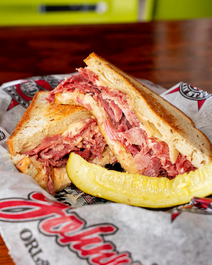 Not just a sandwich, but a monument to pastrami perfection. That pickle isn't a garnish&mdash;it's a palate-cleansing necessity.