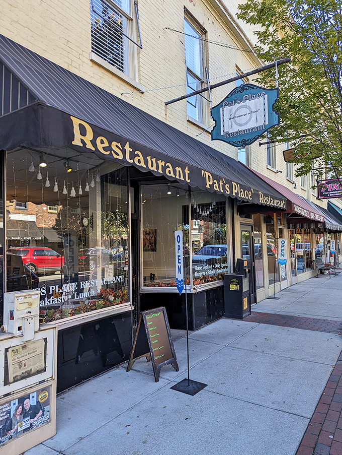 Pat's Place Restaurant—where locals have been getting their meat-and-three fix for generations. The sign alone makes me hungry!