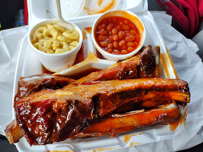 These ribs aren't just wearing sauce&mdash;they're bathing in barbecue luxury. The bones are merely handles for delivering smoky perfection to your face.