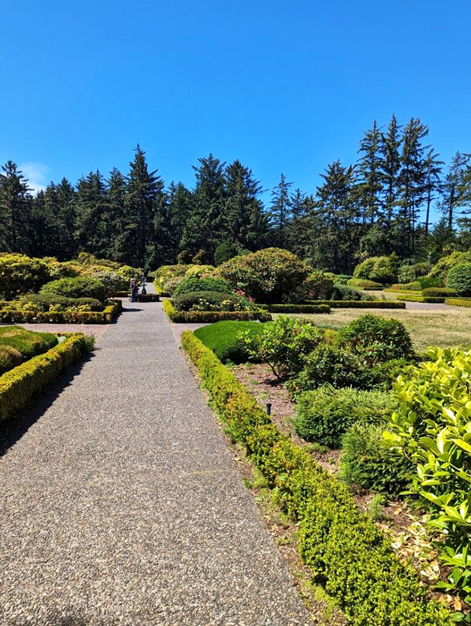 Formal gardens that would make English royalty do a double-take, complete with manicured hedges that never have a bad hair day.