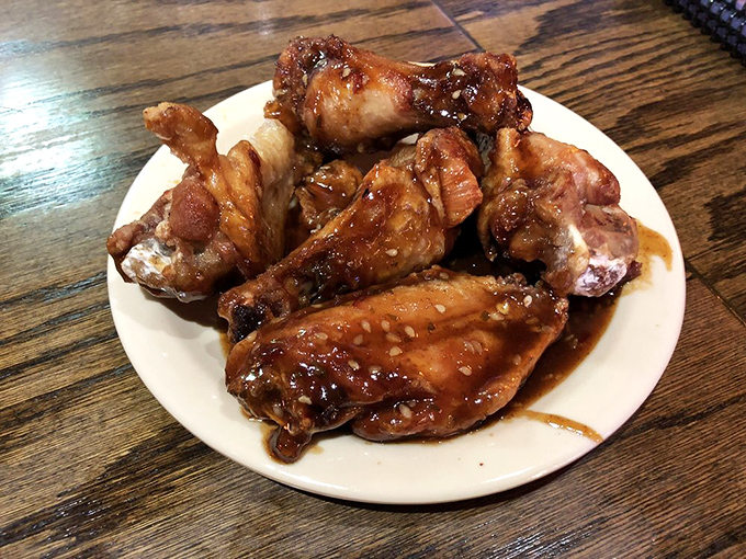 Glistening with sweet-spicy promise, these sesame wings are what would happen if Ohio and Asia had a delicious culinary love child.