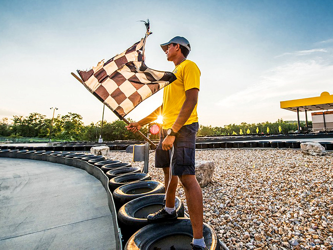 The checkered flag signals victory for someone and "better luck next time" for everyone else. Racing's universal language spoken fluently in Tennessee.