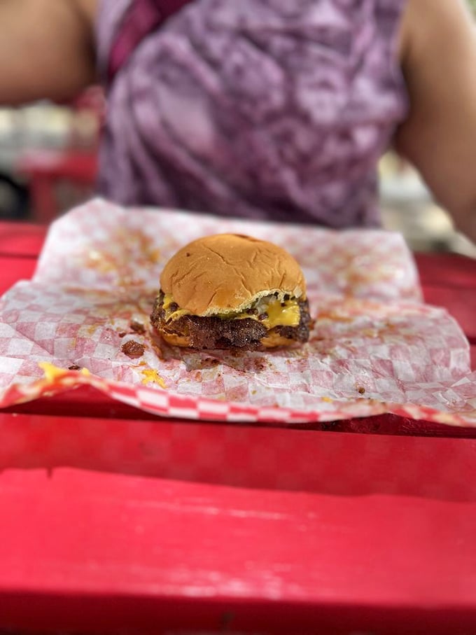 That moment when half your burger is gone and you don't remember eating it. Time travels differently when something tastes this good.