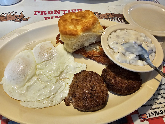 The Hog Wild breakfast doesn't mess around. Eggs, hashbrowns, and bacon with a side of "you might need a nap afterward" that's worth every delicious bite. 