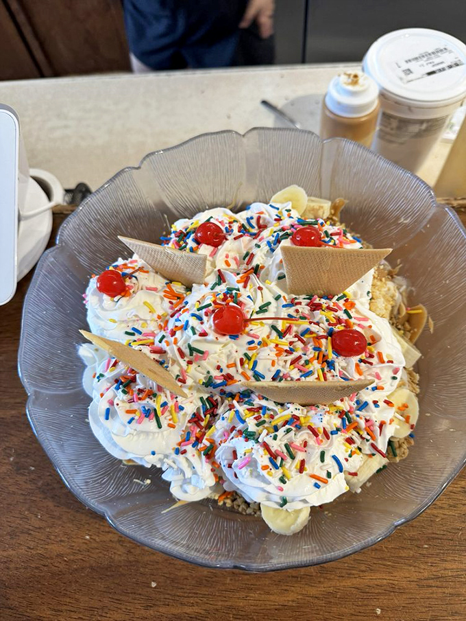 The Tchoupitoulas Challenge isn't just dessert, it's Everest with sprinkles. Conquer it solo and your name lives in sugary infamy forever.