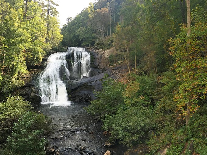 Bald River Falls cascades with cinematic perfection, proving that Mother Nature was Hollywood's first and finest special effects wizard.