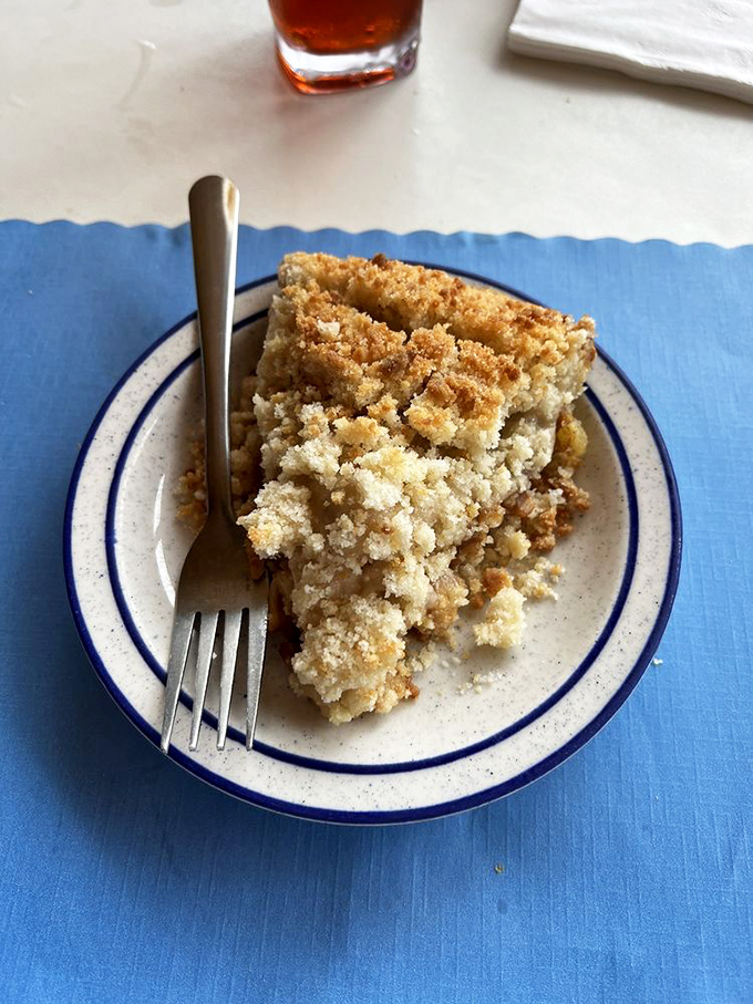 Crumb topping so perfect it should have its own Instagram account. This apple masterpiece proves simple pleasures are often the most memorable.