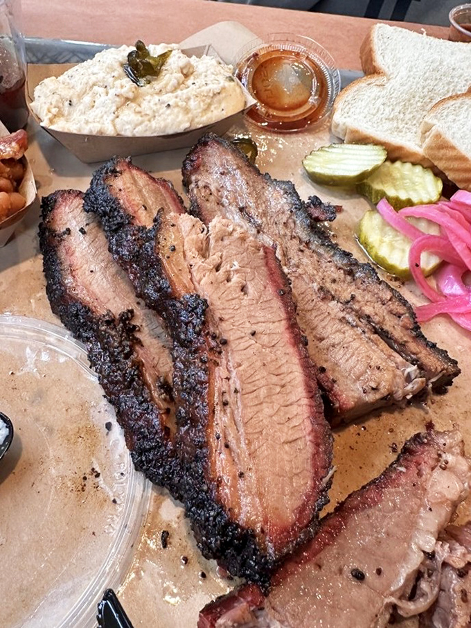 Behold the brisket&mdash;with a bark so perfect it could make a Texas pitmaster weep and a smoke ring that belongs in the BBQ hall of fame.
