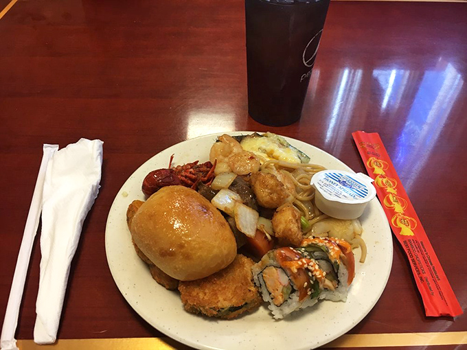 The dessert station: where diet plans go to die and memories are born. That chocolate cake is practically winking at you. 