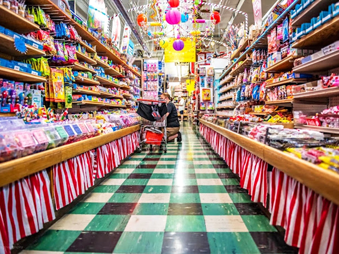 The candy aisle: where diet plans go to die and childhood memories come alive. From Bit-O-Honey to saltwater taffy, sugar has never looked so magnificent.