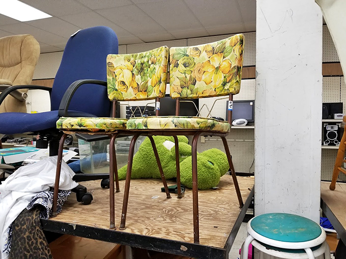 That floral-patterned chair isn't just furniture&mdash;it's a conversation piece with history, character, and the potential to become the quirky focal point of someone's living room.