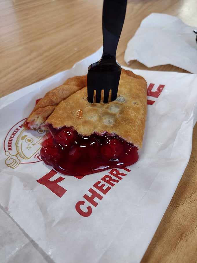 The cherry pie doesn't just leak filling&mdash;it erupts with summer-bright flavor. That crimped edge is the difference between good and "where have you been all my life?"