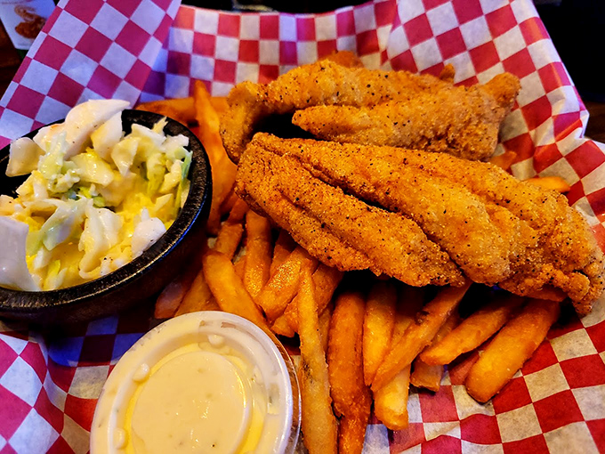 These catfish strips and fries aren't just a meal&mdash;they're an edible Arkansas postcard, complete with coleslaw and house-made tartar sauce.