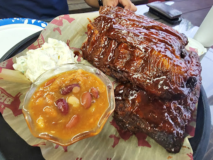 These ribs don't need a fancy introduction &ndash; they're wearing their credentials right there in that glistening sauce and smoke ring.