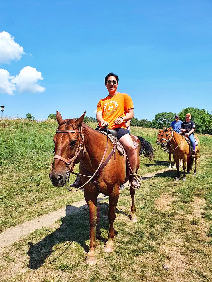 Exploring Ponca on horseback &ndash; where the only traffic jam is when your trail buddy stops to admire the view.