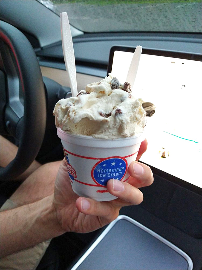 Ice cream so good it demands to be photographed in your car. The ultimate road trip companion that won't complain about your music choices or ask "are we there yet?"
