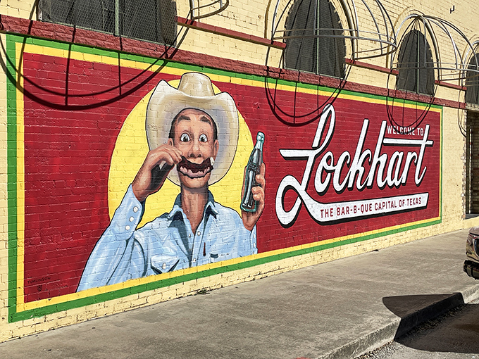 Nothing says "you've arrived at barbecue heaven" quite like a mural that literally tells you so. Subtle? No. Accurate? Absolutely.