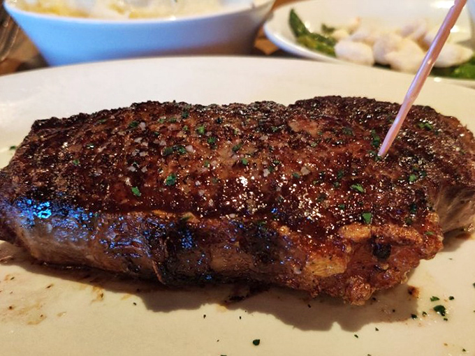 The perfect NY Strip isn't just cooked&mdash;it's honored. This masterpiece sports a crust that would make any steak aficionado weak at the knees.