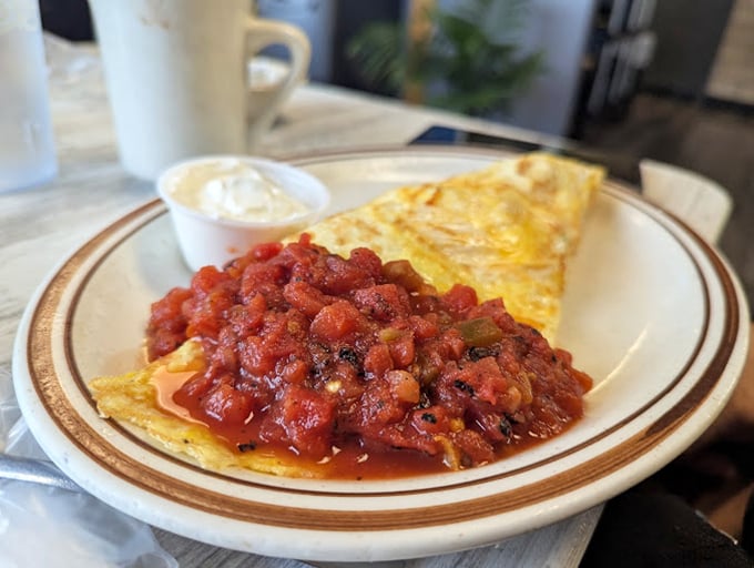 An omelet smothered in salsa that doesn't just wake up your taste buds&mdash;it gives them a standing ovation and encore performance.