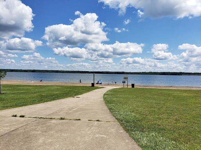 The path to paradise is paved with... well, concrete in this case, but it leads to a beach view that rivals anything you'd find in travel brochures.