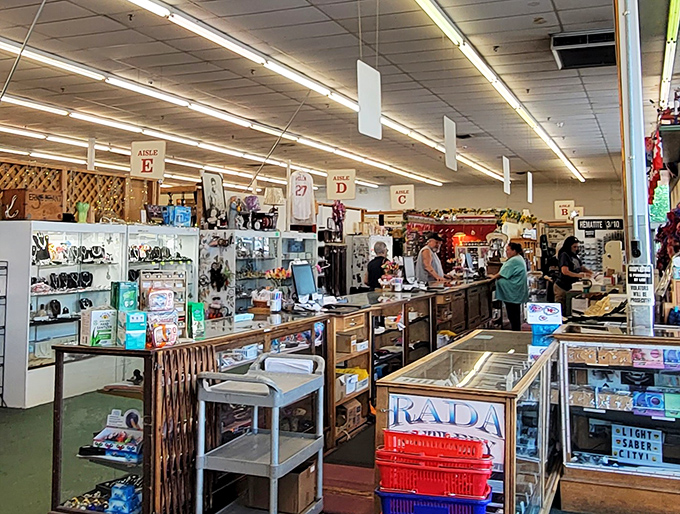The heart of Apple Tree Mall beats at its central checkout, where stories and discoveries are exchanged as frequently as currency.