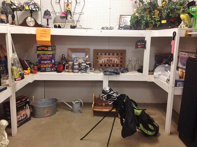 Every shelf holds potential magic – from board games that once entertained families to trinkets that decorated someone's cherished space.