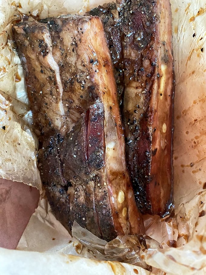 The close-up that launched a thousand road trips. That pepper-crusted exterior is like meat jewelry&mdash;beautiful to look at, better to devour.