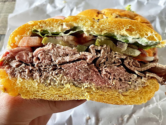 When roast beef is sliced this perfectly and piled this generously, you'll understand why some Atlantans plan their entire week around this sandwich.