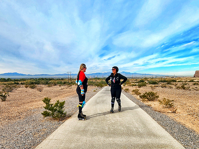 Who needs the Strip when you've got this runway? The paved trails make this natural paradise accessible to everyone, from hikers to roller skaters.