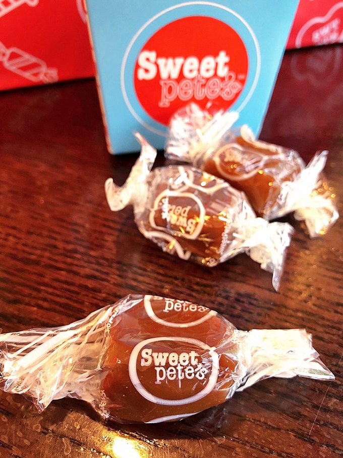 Sweet Pete's signature caramels, wrapped like tiny presents, offer that perfect balance of sweet, salt, and childhood nostalgia.