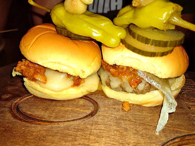 These sliders might look innocent enough, but they're devilishly good &ndash; proof that even simple food deserves theatrical presentation. 