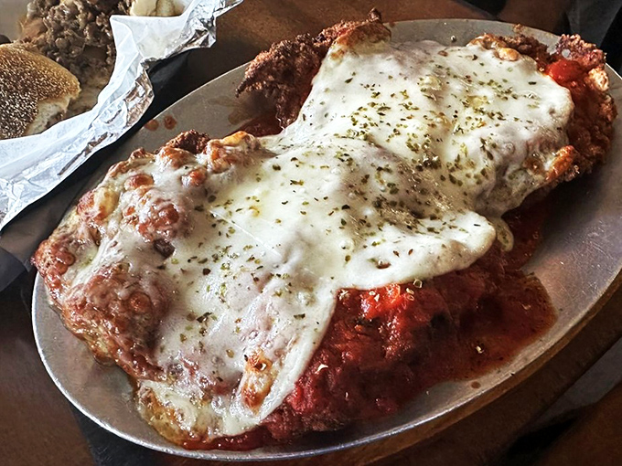 Chicken parm shouldn't be a religious experience, but when the cheese blanket melts into that vibrant sauce&hellip; can I get an amen?