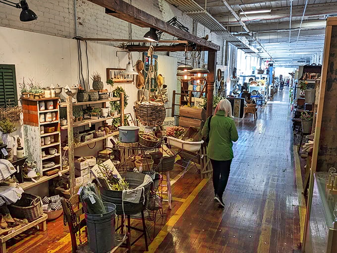 Wandering these well-worn wooden floors feels like strolling through America's collective attic, where every booth offers a new rabbit hole of discovery.