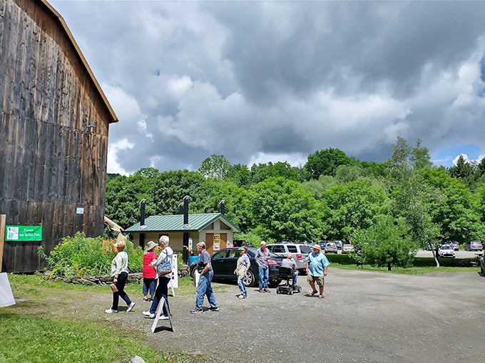 The parking area might not look like much, but it's the gateway to adventures that no shopping mall could ever provide. 
