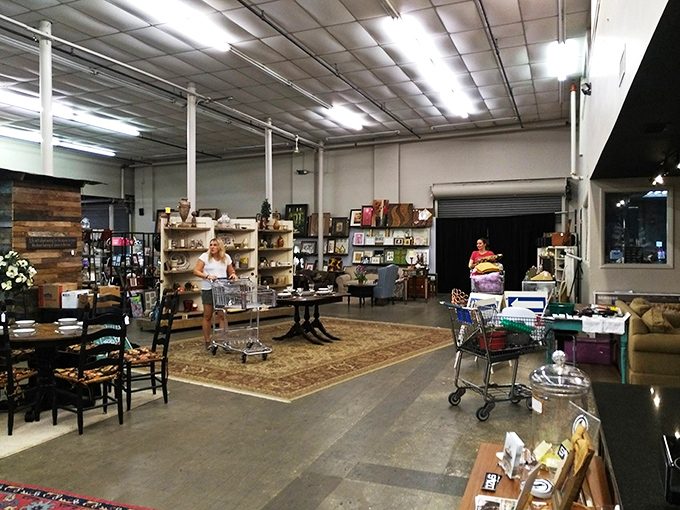 Treasure hunters in their natural habitat, navigating islands of furniture and homewares with the focus of archaeologists on a career-defining dig.