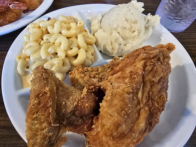 Golden-ratio achieved: The perfect balance of crispy coating to juicy meat. This plate is why napkins were invented.