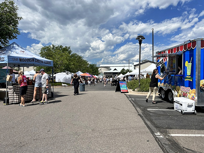 A Paris Street Market brings European elegance to suburban Colorado. White tents and gourmet food trucks&mdash;no passport required!