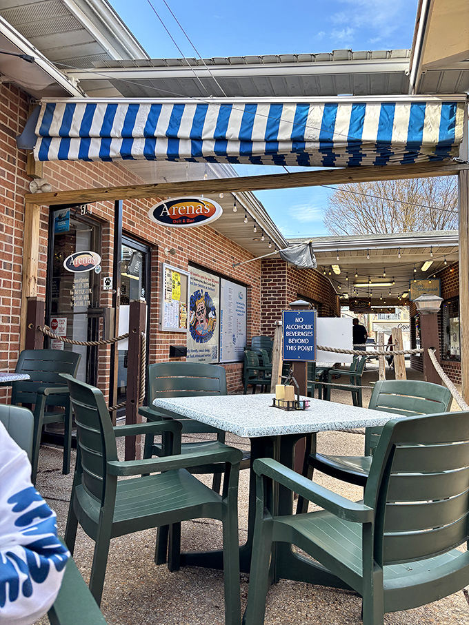 Blue and white awnings beckon beachgoers to take a delicious detour. Inside awaits a burger experience worth skipping an hour of sun.