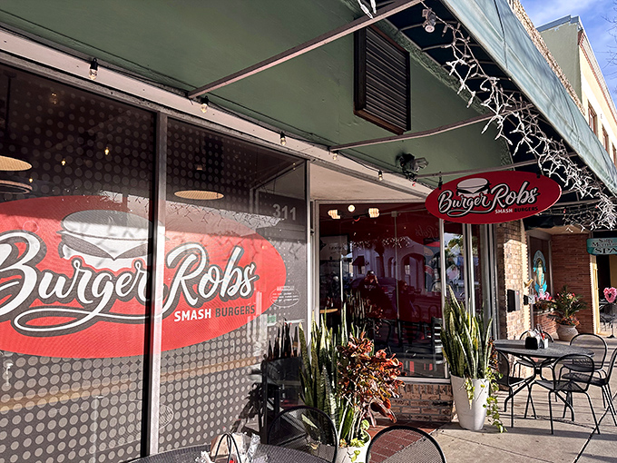 Burger Rob's storefront is like that quiet classmate who suddenly reveals they're a musical prodigy.