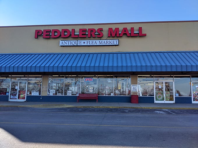 Peddlers Mall doesn't hide its intentions &ndash; those bold red letters practically shout "Come find something you didn't know you needed!"