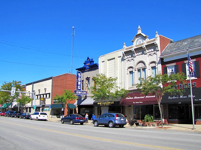 Goshen's downtown feels like stepping into a time machine where both architecture and housing prices remain refreshingly retro.