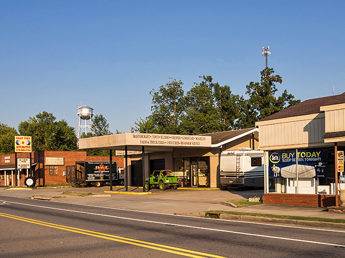 Downtown Gray doesn't need neon to catch your eye. Just solid brick buildings and genuine small-town appeal that money can't manufacture.