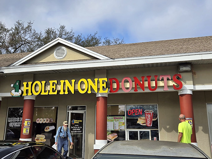 Hole in One's straightforward signage tells you exactly what you're getting – championship-level donuts without any pretense.